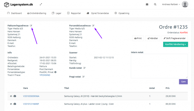 Fejl ved generering af fragtlabel – help.lagersystem.dk